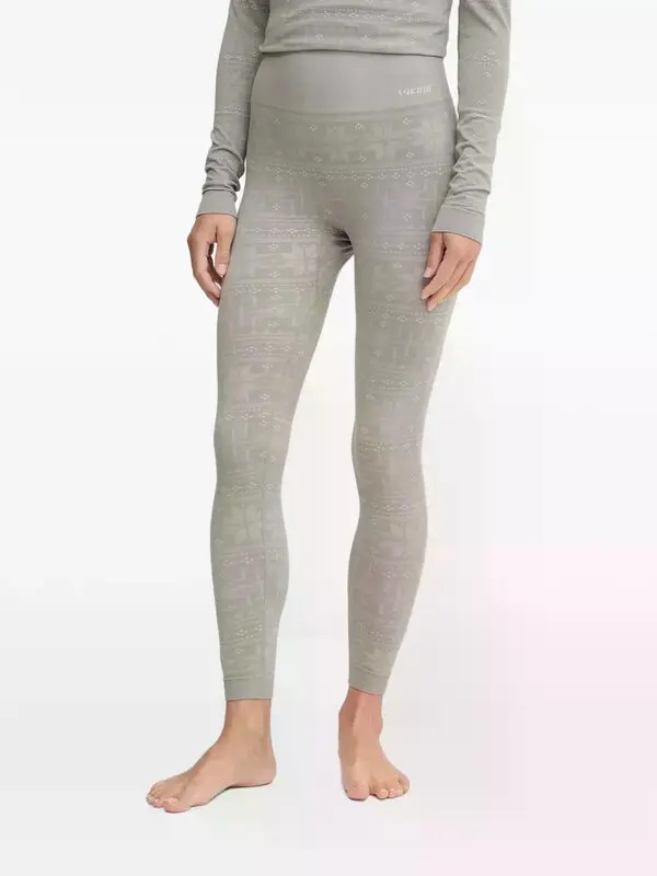 VIKING Fair Isle-patterned Ski T-shirt And Leggings Set