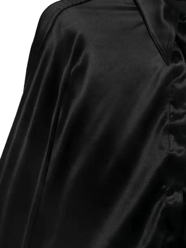 STYLAND Kimono-sleeve Satin Shirt