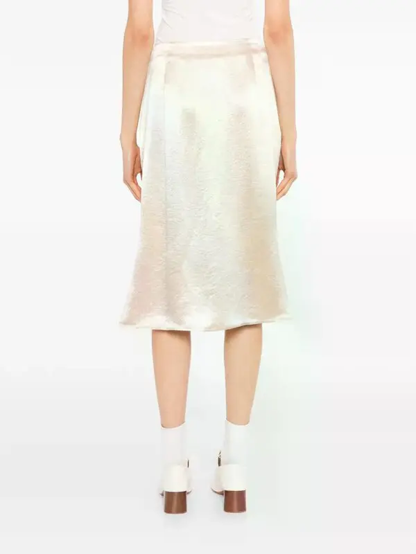 COTEMP Satin-finish Slit-detail Skirt