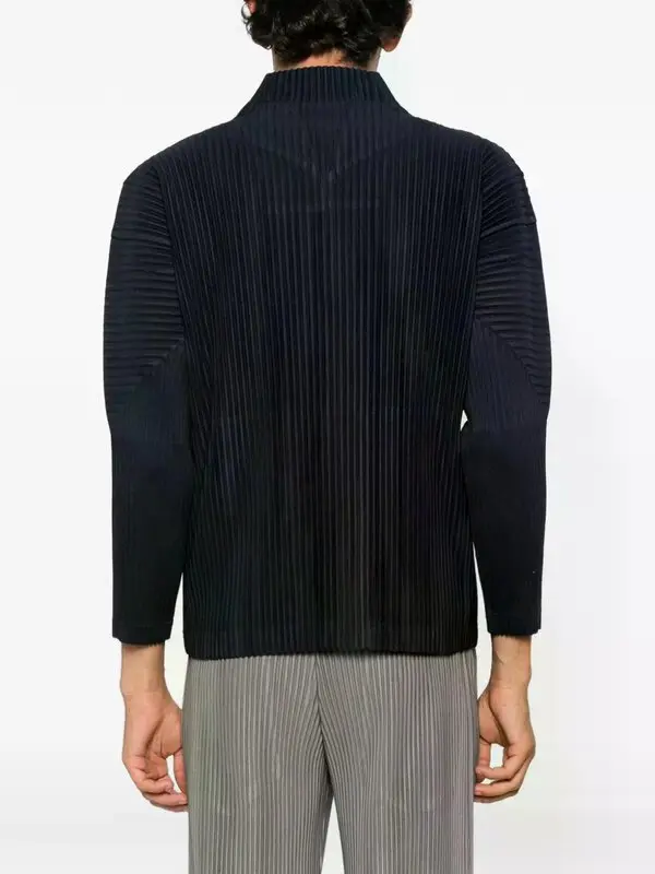 Issey Miyake Pleated Zip-up Jacket