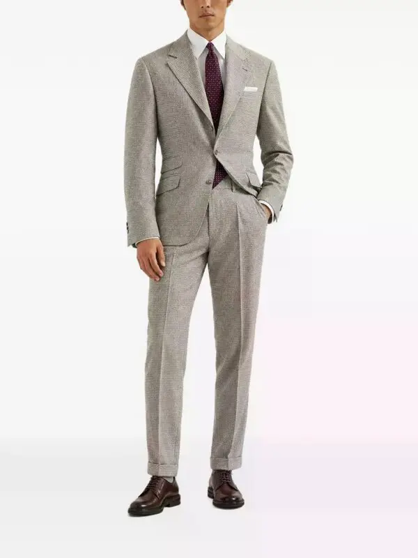 Brunello Cucinelli Checked Single-breasted Suit