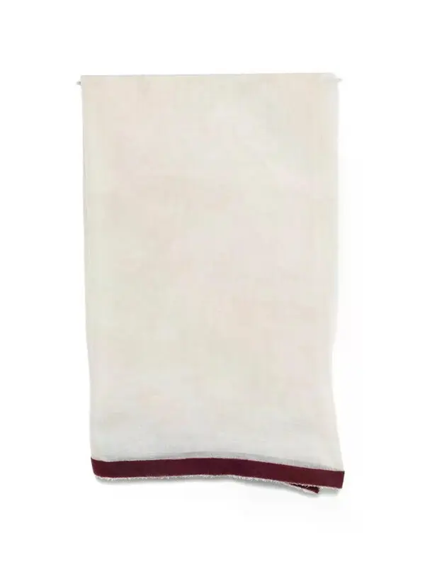 Faliero Sarti Contrast-border Frayed Scarf