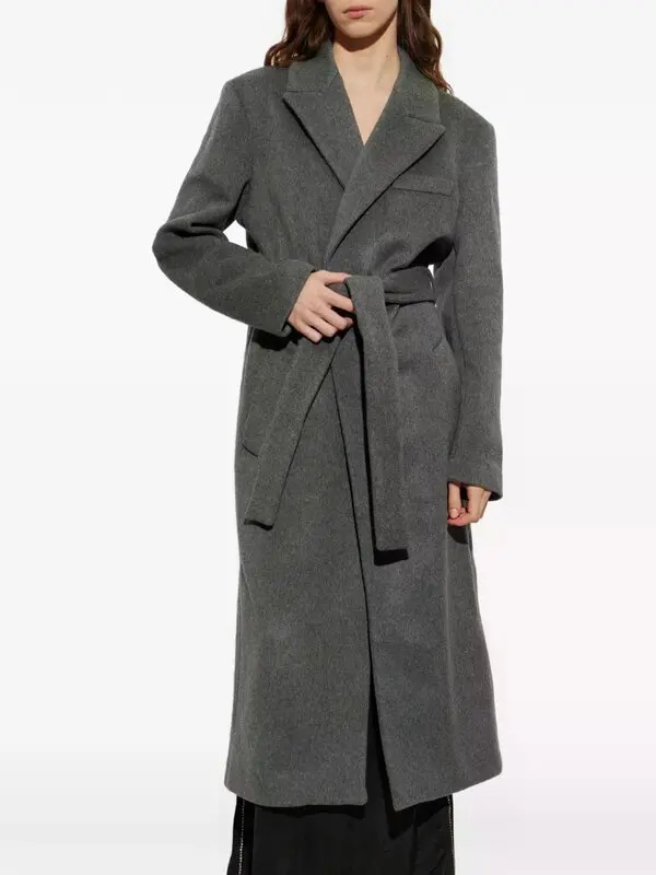 Off-White Cashmere Belted Coat