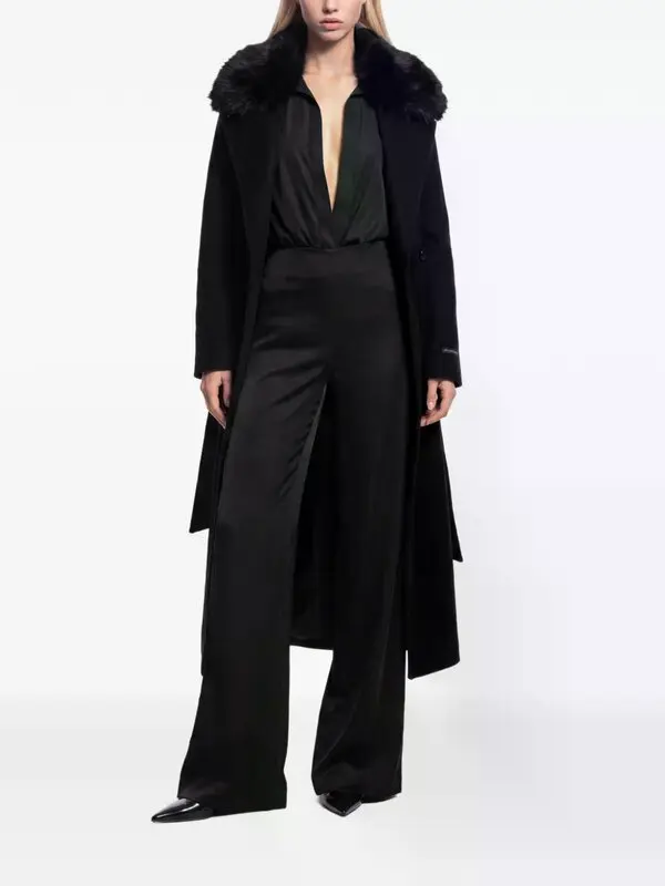 Rudsak Mel Faux-fur-collar Wool Trench Coat