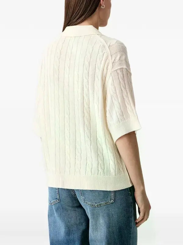 Marc O'polo Cable-knit Polo Sweater