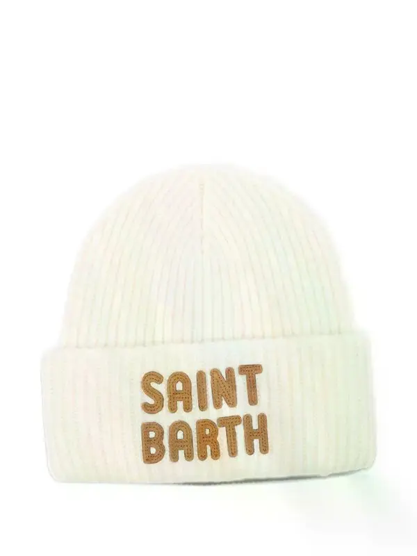 MC2 SAINT BARTH Logo-patch Ribbed Beanie Hat