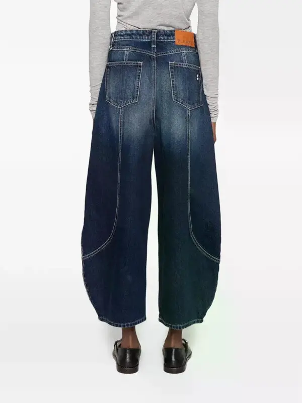 PLEASE Barrel-leg Panelled Jeans