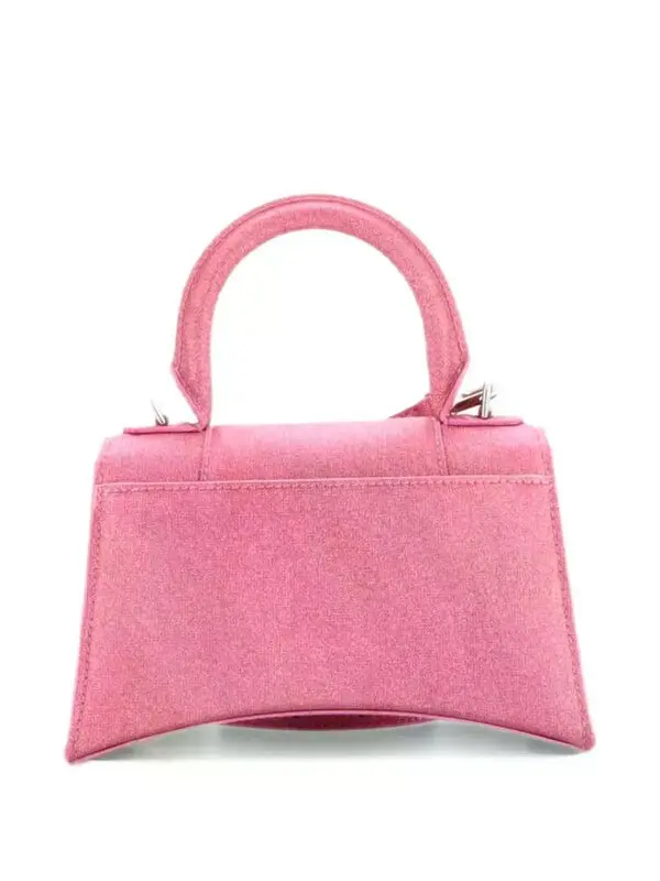 Balenciaga Hourglass Top Handle Bag Glitter Leather Xs Satchel