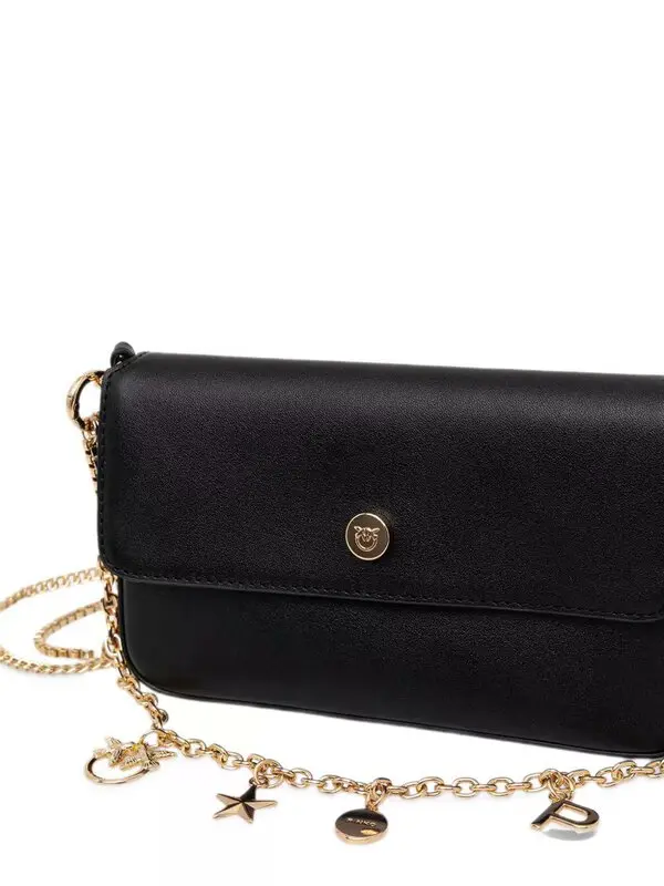 Pinko Charm-embellished Leather Tote Bag