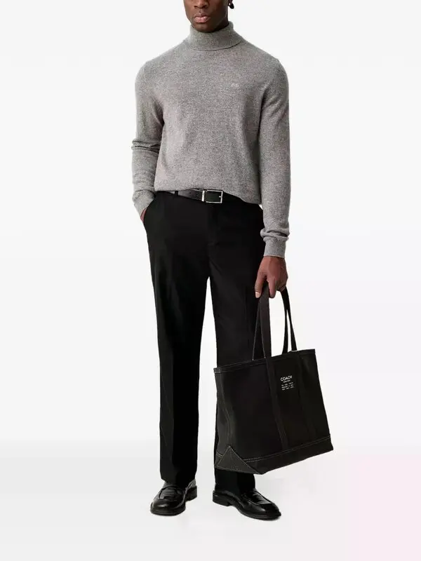 Lindbergh Roll-neck Embroidered-logo Sweater