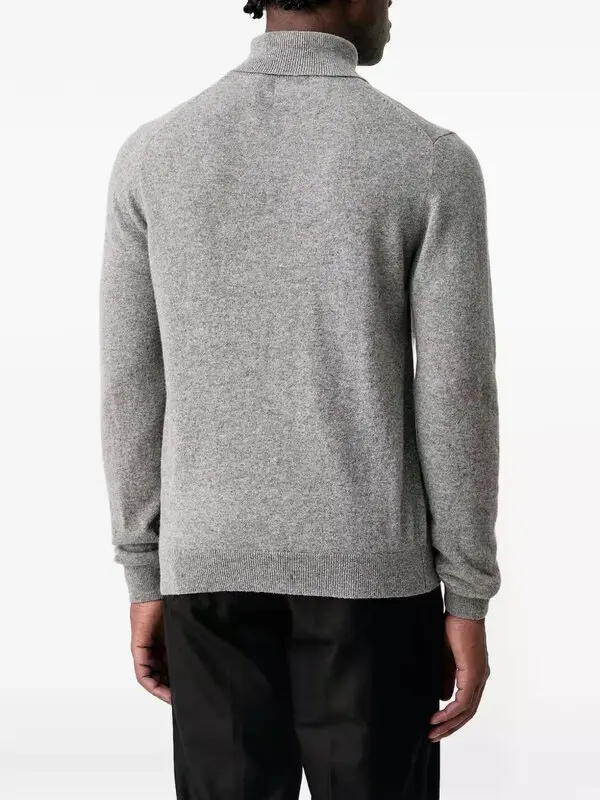 Lindbergh Roll-neck Embroidered-logo Sweater