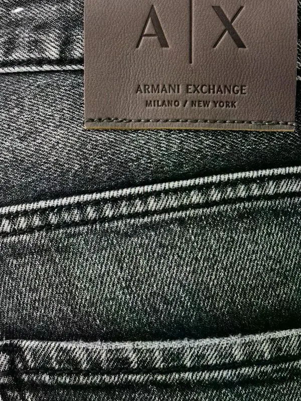 Armani Exchange Acid-wash Slim-fit Jeans