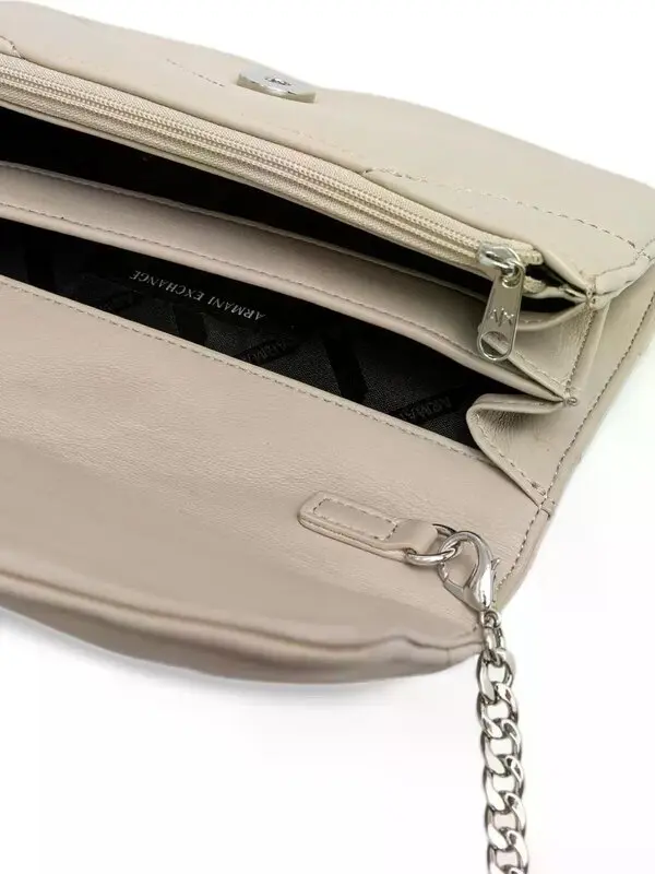 Armani Exchange Quilted Logo-plaque Crossbody Bag