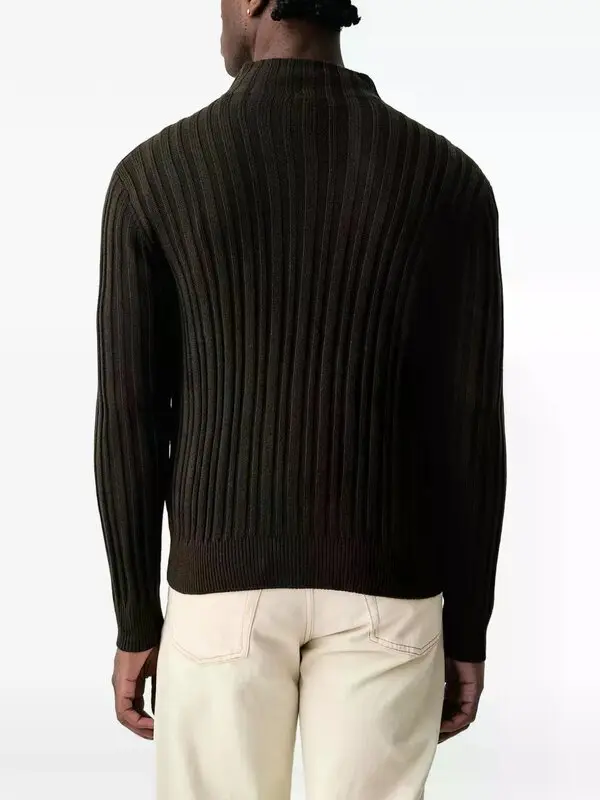 Armani Exchange Ribbed-knit Zip-up Cardigan