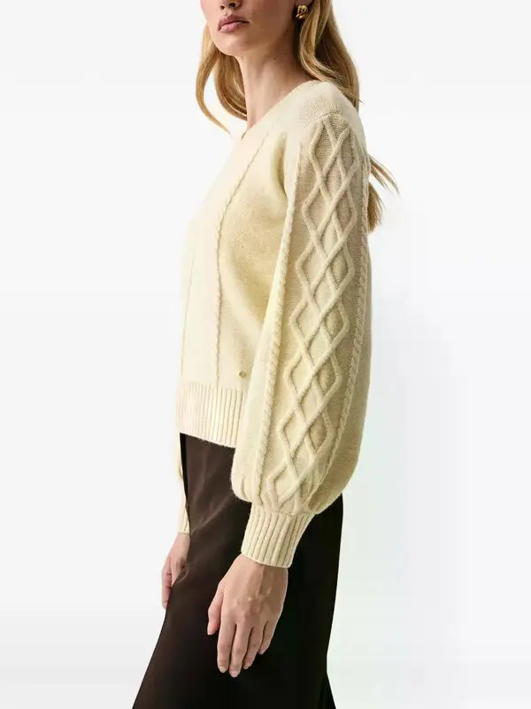 Armani Exchange Cable-knit V-neck Sweater