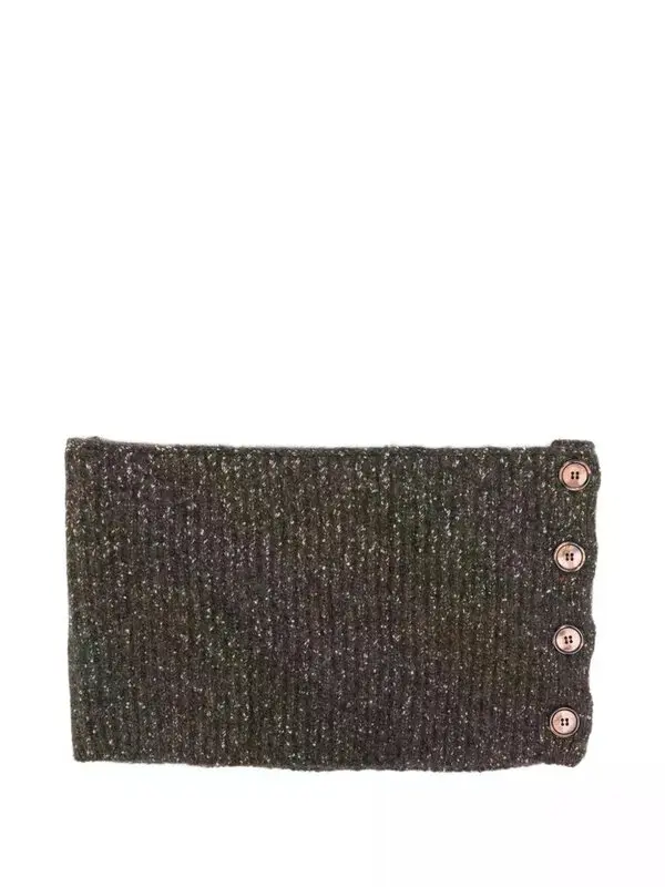 ELY ELY Button-fastening Ribbed-knit Scarf