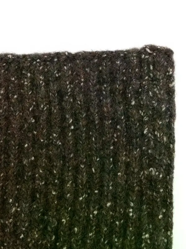 ELY ELY Button-fastening Ribbed-knit Scarf