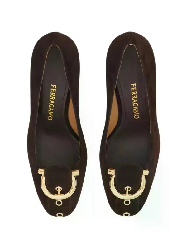 FERRAGAMO Gancini Block Heel Pumps