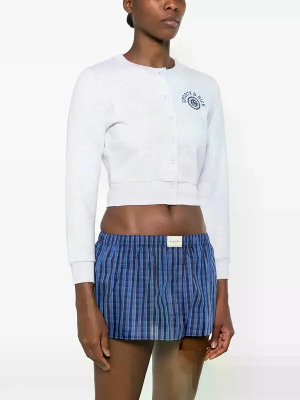 Sporty & Rich Logo-print Cropped Sweatshirt