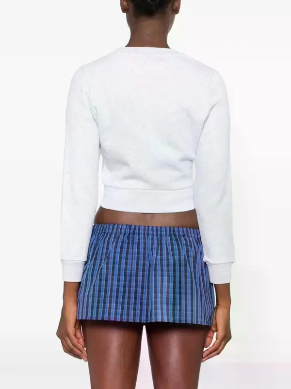 Sporty & Rich Logo-print Cropped Sweatshirt