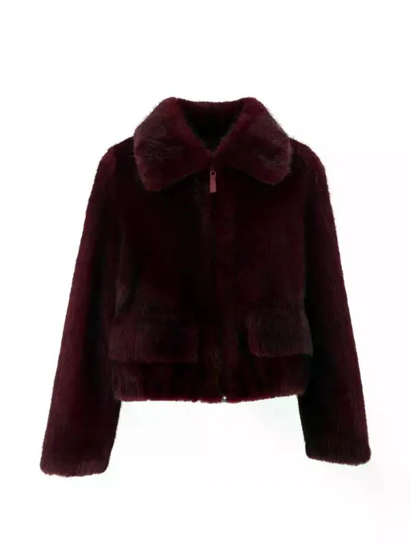 DROWS Faux-fur Front-flap-pockets Jacket