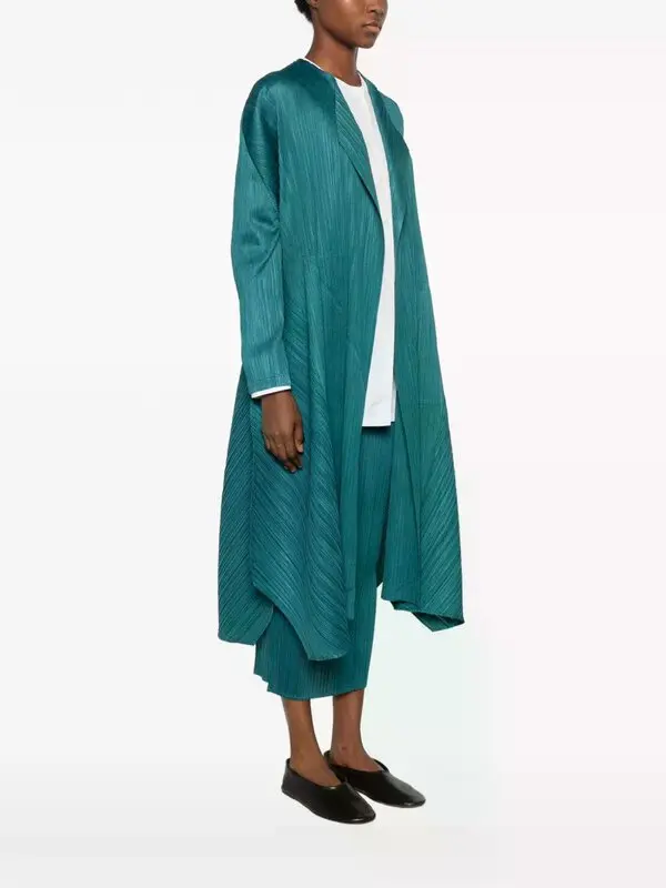 Issey Miyake Pleated Open-front Coat