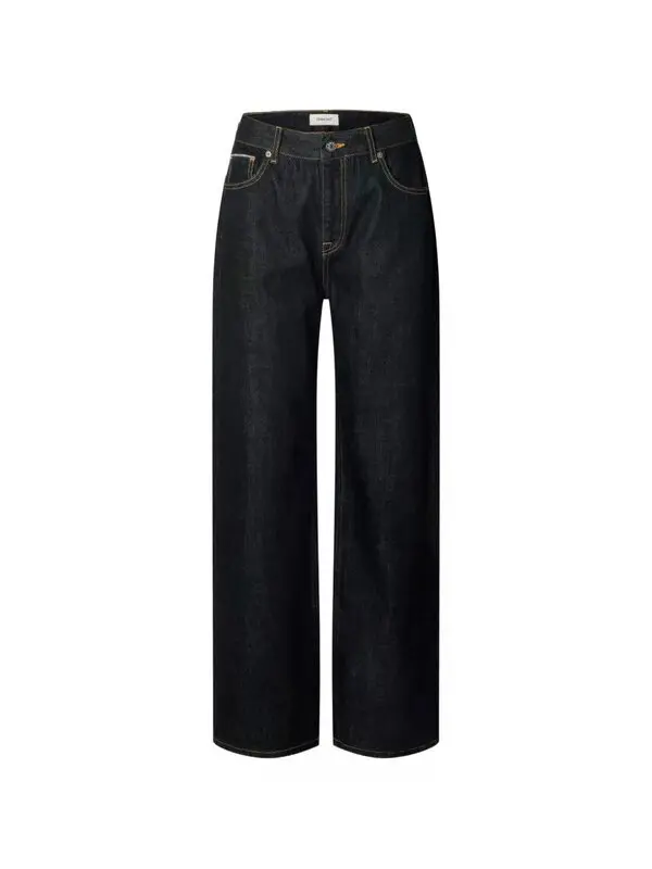 SELECTED Contrast-topstitched Wide-leg Jeans