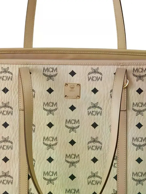 Mcm Medium Toni Visetos Logo-print Tote Bag