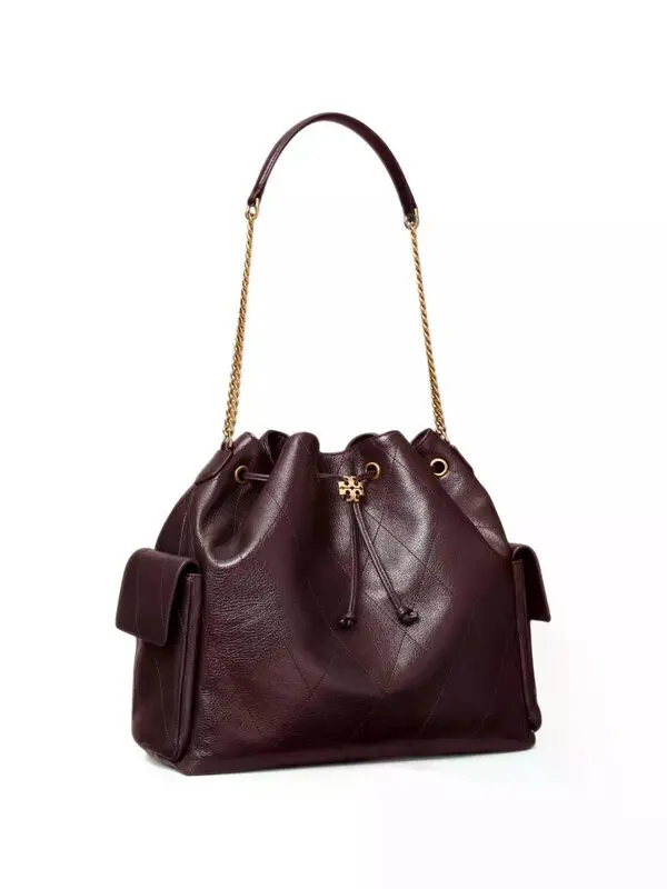 Tory Burch Large Charlie Quilted Drawstring Shoulder Bag