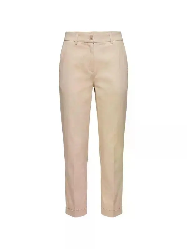 Peserico Pressed-crease Turn-up Trousers