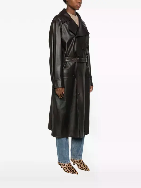 Ralph Lauren Belted Leather Coat