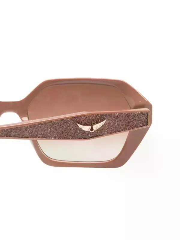Zadig&Voltaire Geometric-frame Glitter Sunglasses