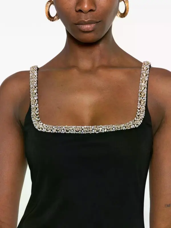 Alice + Olivia Embellished Square-neck Mini Dress