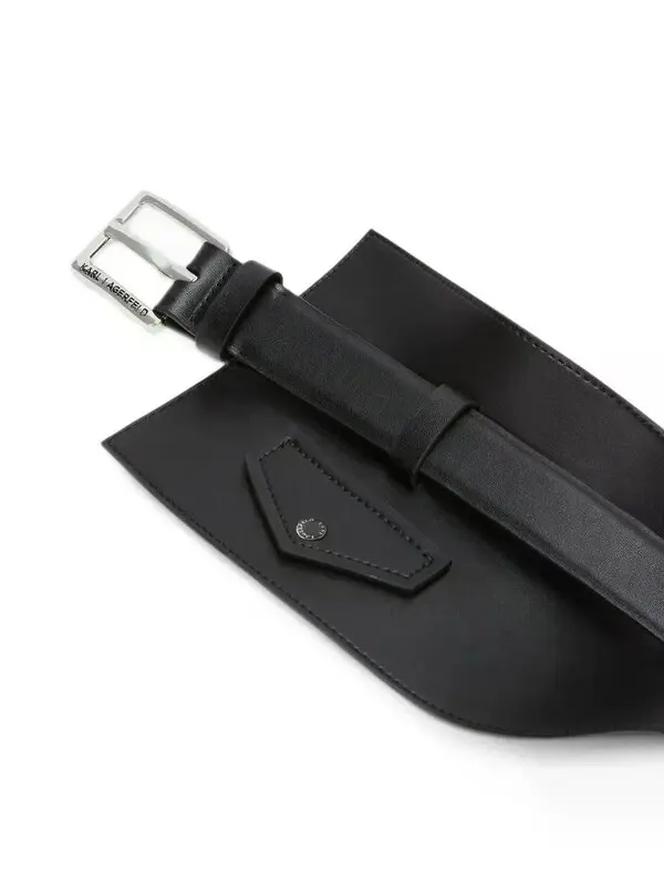 Karl Lagerfeld Flap-pocket Corset Belt