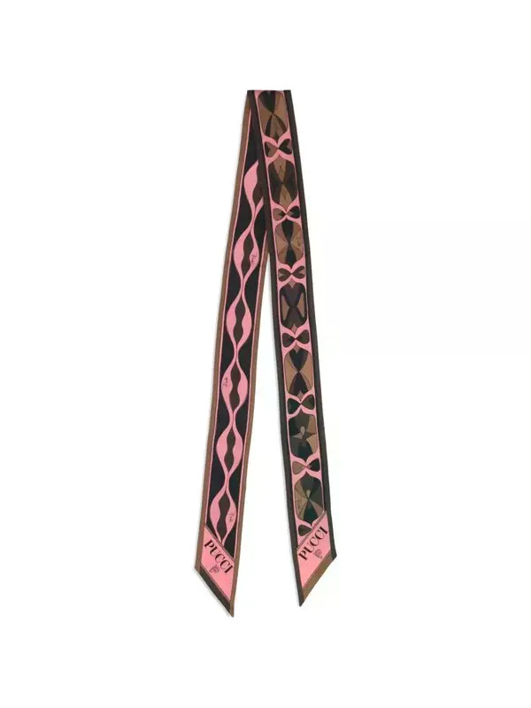 Emilio Pucci Mixed-print Silk Bandeau - Black