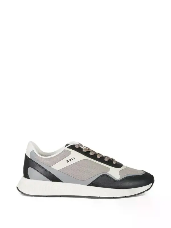 BOSS Mixed-material Trainers With Ridged Outsole
