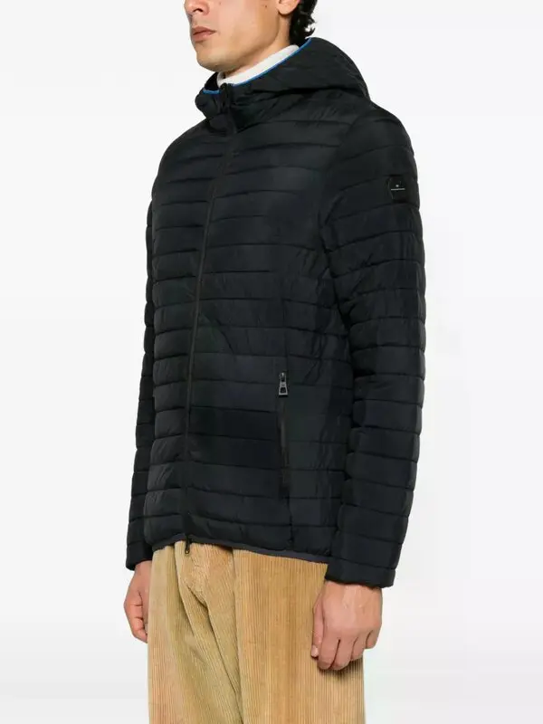 PIQUADRO Quilted Hooded Jacket