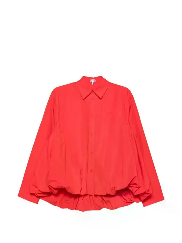 Loewe Bubble-hem Long-sleeve Shirt - Red
