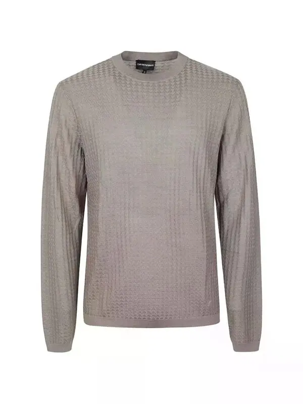 Emporio Armani Waffle-knit Crew-neck Sweater