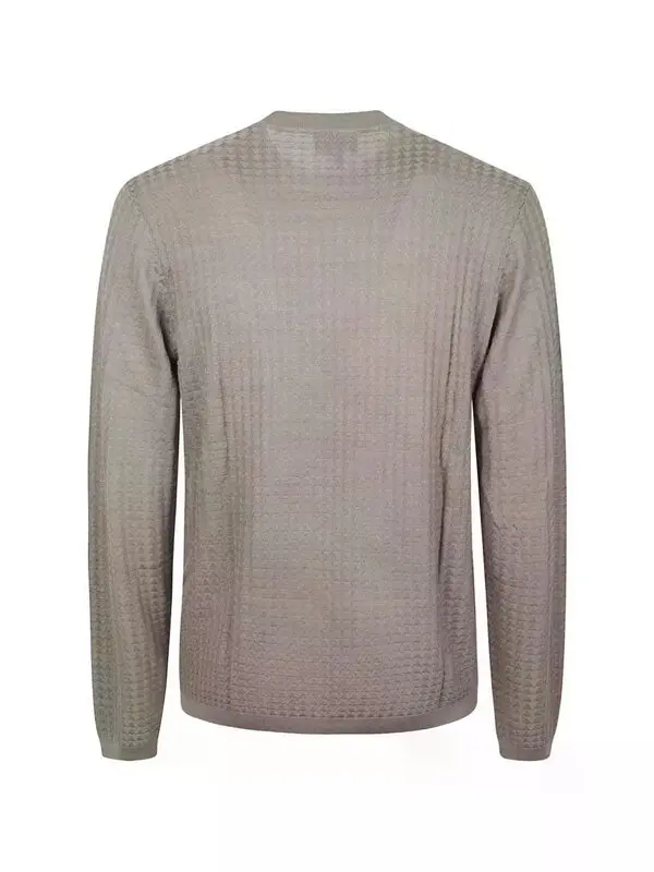 Emporio Armani Waffle-knit Crew-neck Sweater