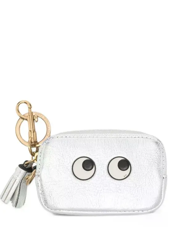 ANYA HINDMARCH Eyes Leather Coin Purse - Silver