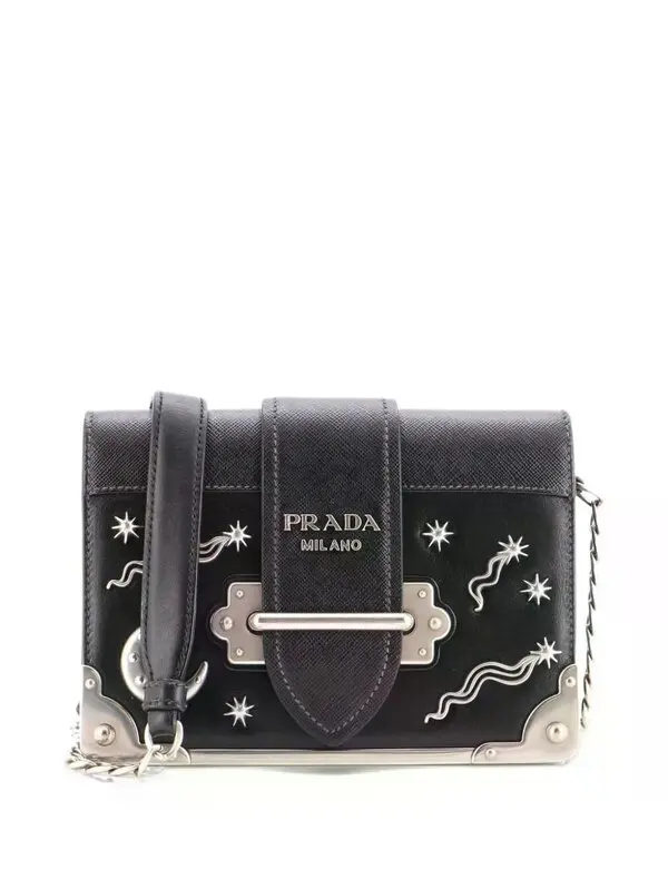 Prada Cahier Embellished Leather Small Crossbody Bag