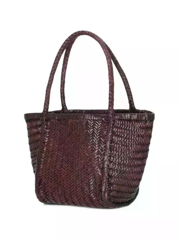 VIPERA Ruby Braided Leather Tote Bag