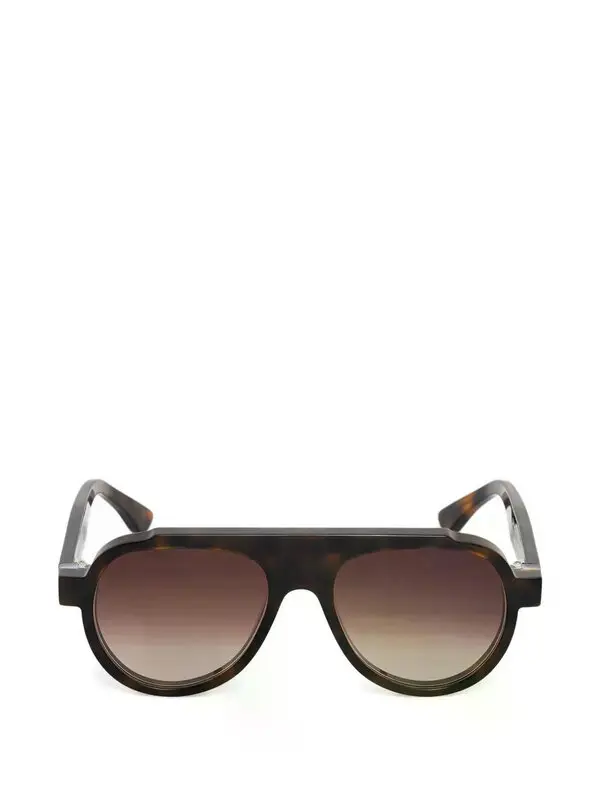 Thierry Lasry Dynasty Geometric-frame Sunglasses - Brown