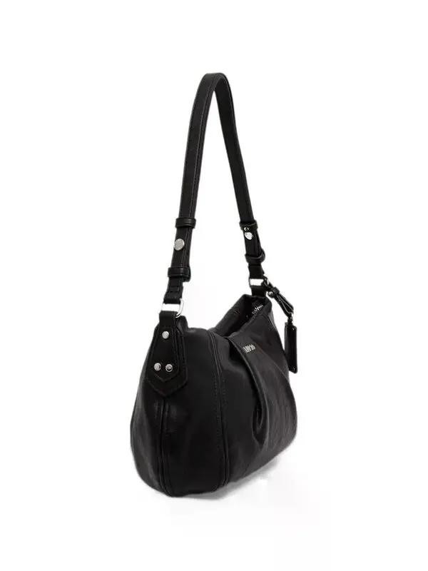 Liu Jo Logo-plaque Pebbled Shoulder Bag - Black