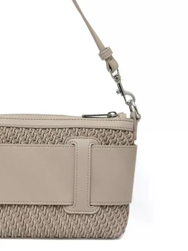 Armani Exchange Logo-plaque Ruched Cluctch Bag