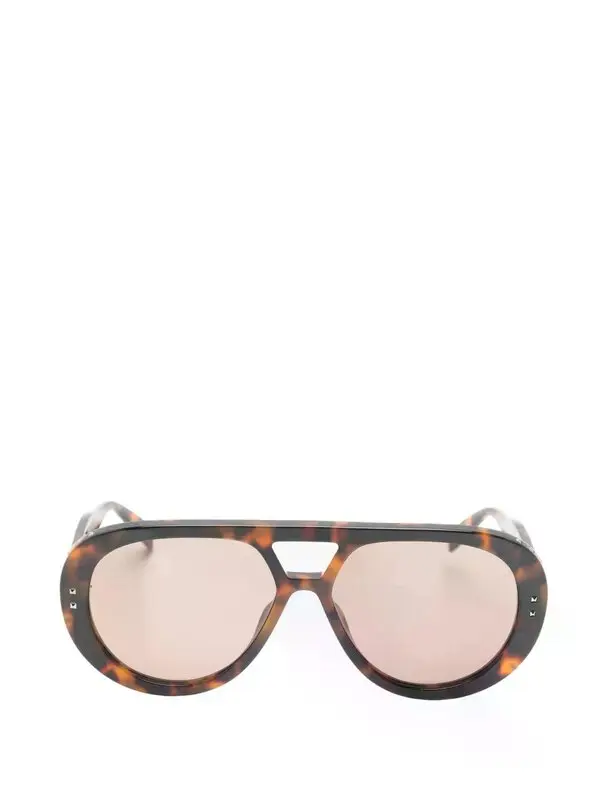Zadig&Voltaire Tortoiseshell-effect Stud-embellished Sunglasses