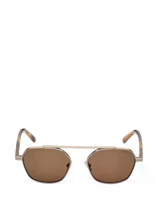 Zegna Geometric-frame Sunglasses