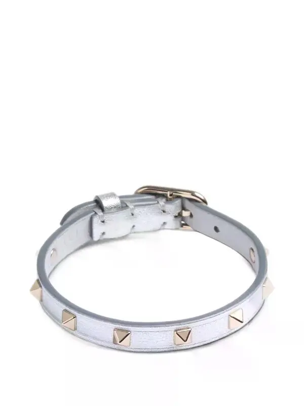 Valentino Garavani Rockstud Leather Bracelet - Silver