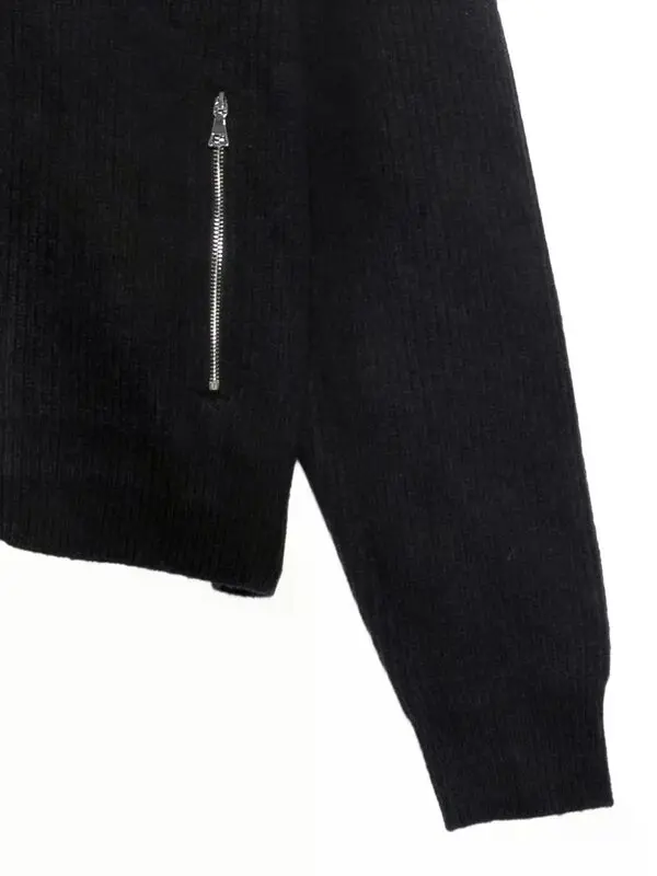 Officine Générale Zip-up Ribbed-knit Cardigan